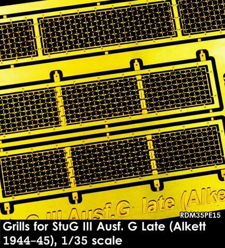Rado Miniatures 35PE15 Grills for StuG III Ausf.G late (Alkett 1944-45) - Version 1