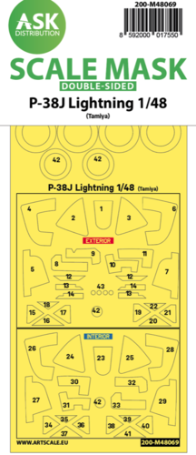 Art Scale Kit M48069 P-38J Lightning double-sided