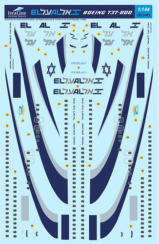 Isra Decal Studio SL1401 El-Al Boeing 737-800