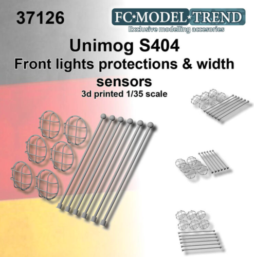 FC ModelTrend 37126 Unimog S404 width sensors and light protectors