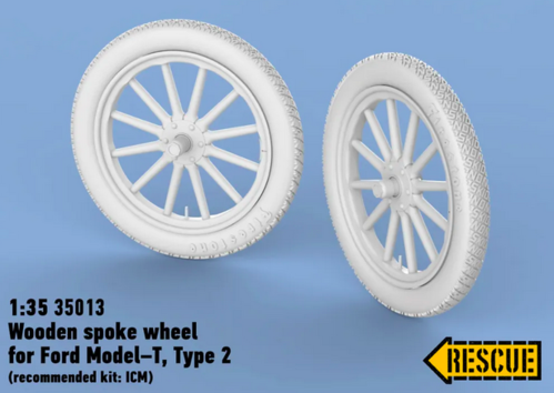 Rescue Models 35013 Wooden spoke wheels for Ford T-Model Type 2 - NON SKID