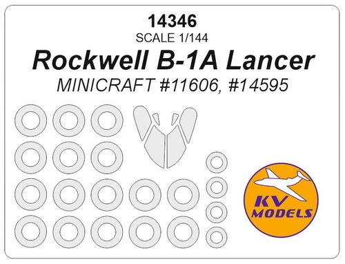 KV Models 14346 Rockwell B-1A Lancer (MINICRAFT #11606, #14595) + wheels masks
