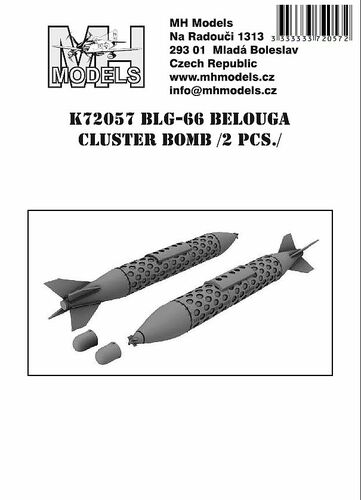 MH Models K72057 BLG-66 Belouga Cluster Bomb (2 pcs)