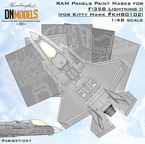 DN Models 48-827-057 RAM Panels Paint Masks For Kitty Hawk F-35B Lightning II