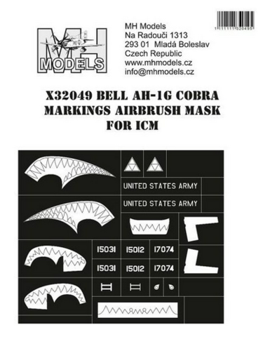 MH Models X32049 Bell AH-1G Cobra Markings