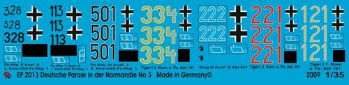 Peddinghaus-Decals 2013 German Tanks In The Normandy No. 3
