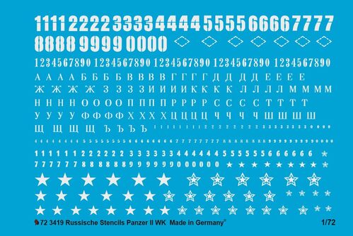 Peddinghaus-Decals 3419 Russian Tank Stencils II World War In White