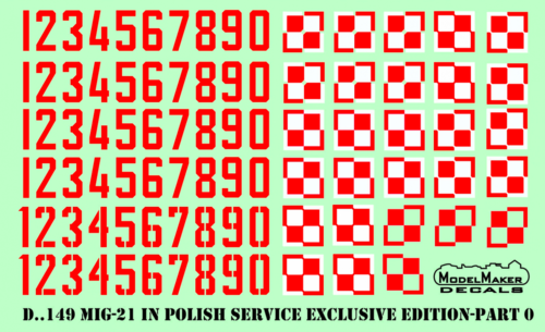 Model Maker Decals D48149 MiG-21 in Polish service exclusive edition part 0 Insignia
