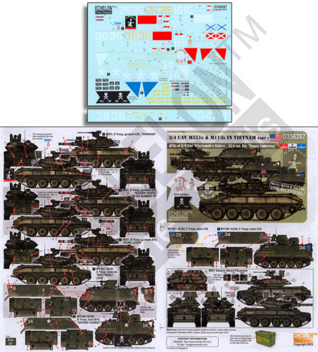 Echelon Fine Details D356267 3/ 4 CAV M551s and M113s in Vietnam Part 2