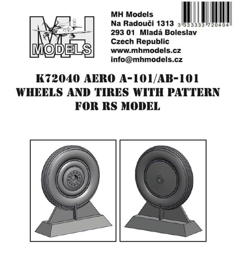 MH Models K72040 Aero A-101/Ab-101 Wheels and tires with pattern