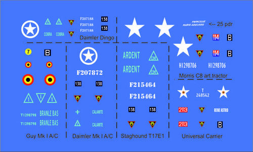 Black Lion Decals 72054 Belgian Brigade Piron 1944-1945