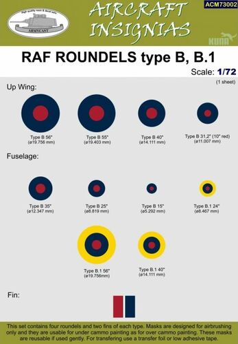 Armycast ACM73002 RAF Roundels Type B, B.1