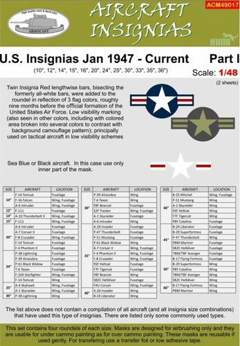 Armycast ACM49017 U.S. Insignias January 1947 - Current - Part I