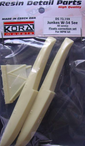 Kora Models DS72159 Junkers W-34 See - Floats correction set