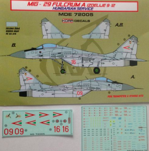 Kora Models MDE72005 MiG-29 Fulcrum A Hungary