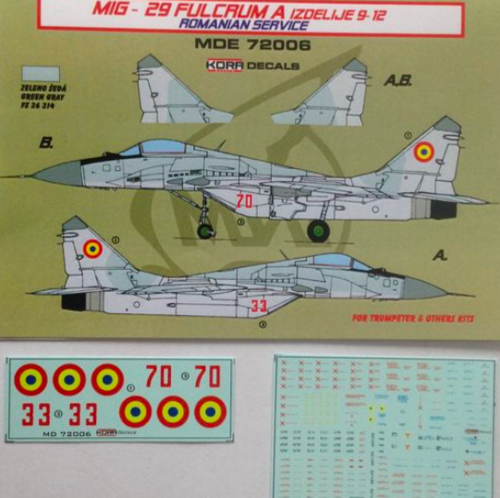 Kora Models MDE72006 MiG-29 Fulcrum A Romania