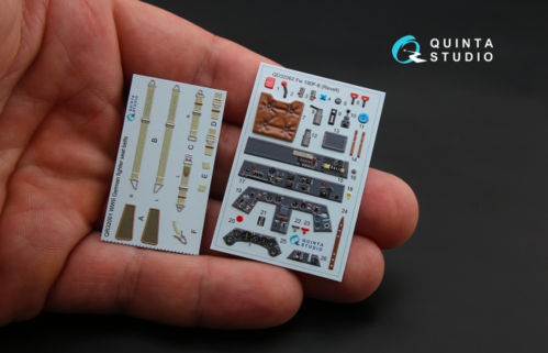 Quinta Studio QD32062 Fw 190F-8 3D-Printed and coloured Interior on decal paper