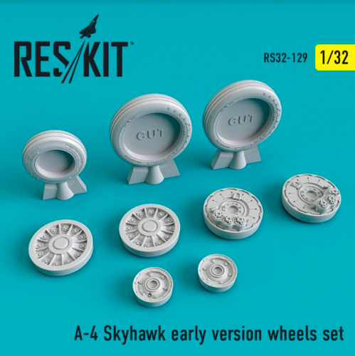 DISCONTINUED RES/KIT 32-0129 A-4 Skyhawk early version wheels set