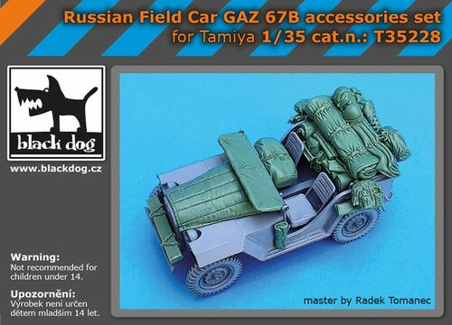 Black Dog T35228 Russian field car Gaz 67B accessories set for Tamiya