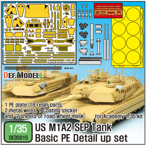 DEF Model DE35015 US M1A2 SEP PE Basic Detail up set (for Academy 1/35)