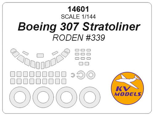 KV Models 14601 Boeing 307 Stratoliner (RODEN) + masks for wheels