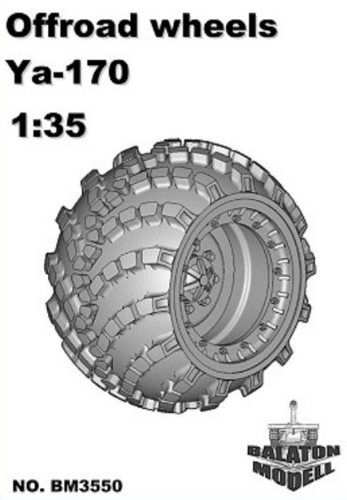 Balaton Modell BM3550 YA-170 wheels set for Trumpeter Ural kit
