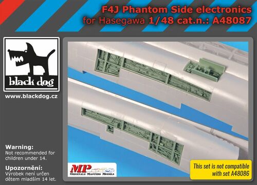 Black Dog A48087 F4J Phantom side electronics for Hasegawa