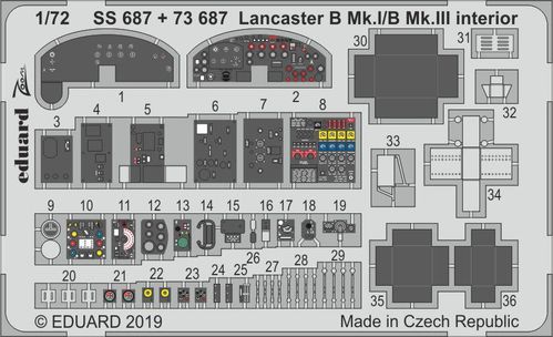 Eduard SS687 Lancaster B Mk.I/B Mk.III interior AIRFIX