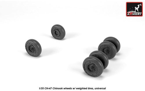 Armory Models Group AW35301 CH-47 Chinook wheels w/ weighted tires