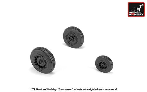 Armory Models Group AW72411 Hawker-Siddeley "Buccaneer" wheels w/ weighted tires