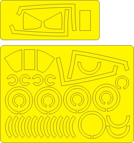 New Ware AM0172 Douglas A-1J U.S. Air Force EXPERT kabuki masks for Tamiya
