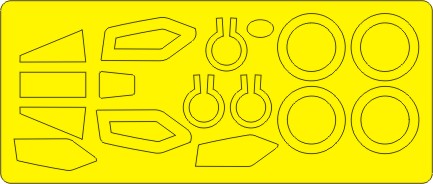 New Ware AM0474 E.E. Lightning F.2A, F.6 BASIC kabuki masks for Airfix