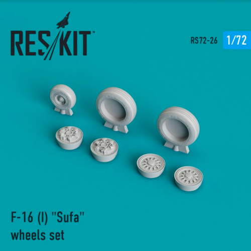 RES/KIT 72-0026 General Dynamics F-16 (I) "Sufa" wheels set