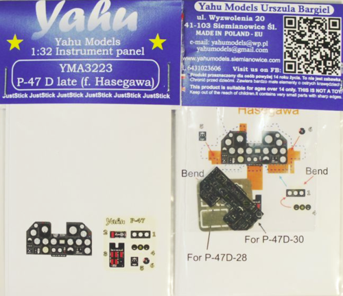 Yahu Models A3223 P-47 D late Hasegawa