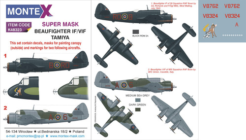Montex K48323 Beaufighter IF/VIF Tamiya