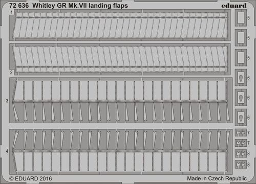 Eduard 72636 Whitley GR Mk.VII landing flaps AIRFIX A09009