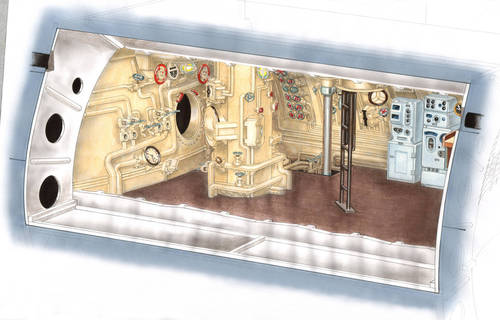 CMK KN72014 U-Boot typ IX Command Section (Control room) for REV