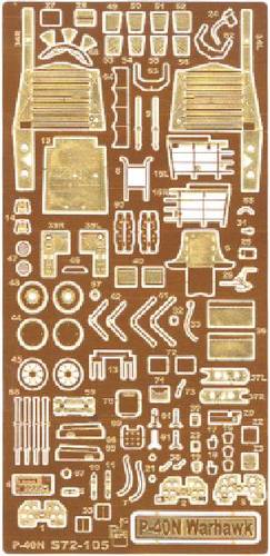 Part S72-105 P-40N Warhawk Academy/ Hasegawa