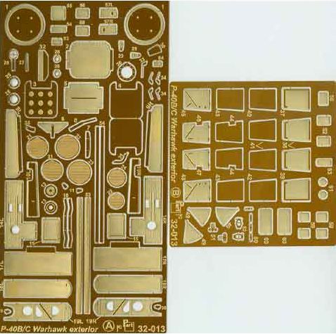 Part S32-013 P-40B Tomahawk exterior Trumpeter