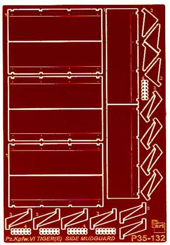 Part P35-132 Pz.Kpfw.VI Tiger I Ausf.E side fenders Dragon