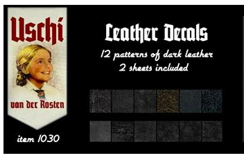 USCHI VAN DER ROSTEN 1030 Black Leather Decals