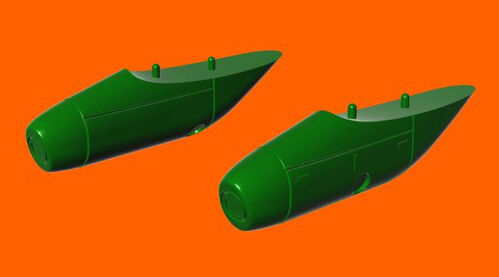 LF Models 3D7233 Aermacchi MB-326K Impala - Recce Pod with 4x70 mm Cameras 3D-Printed (for LF Models kits)