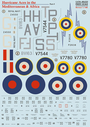 Print Scale 48-233 Hawker Hurricane Aces in the Mediterranean & Africa Part-5