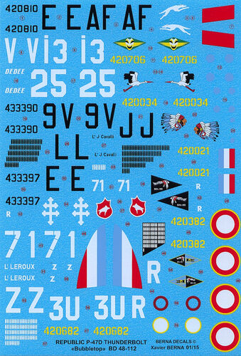 Berna Decals 48112N Republic P-47D Thunderbolt 'Bubbletop'