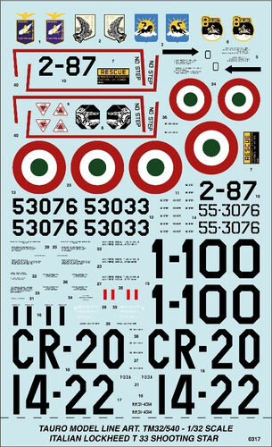 TAURO MODEL 32-540 Lockheed T-33 Shooting Star in Italian Service