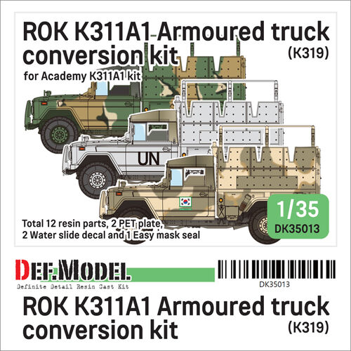 DEF Model DK35013 R.O.K K311A1 Armoured Truck (K319) Conversion Kit (For Academy kit)