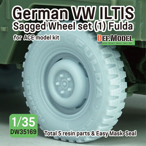 DEF Model DW35169 German VW ILTIS - Sagged Wheel Set (1) Fulda (For ACE Model Kit)