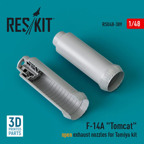 RES/KIT U48-0389 F-14A 'Tomcat' Open Exhaust Nozzles For Tamiya Kit (3D Printed)