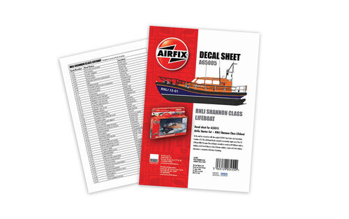 Airfix 65005 RNLI Shannon Class Lifeboat - Decal Sheet