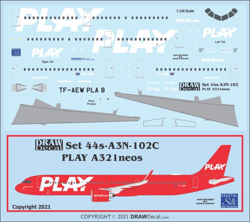 Draw Decal 44-A3N-102C Airbus A321neo - PLAY with Coroguard (for Revell kits)